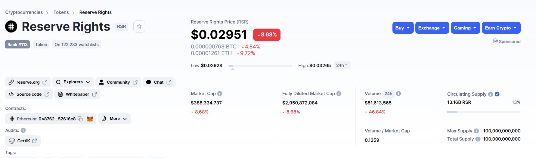 How to Buy Reserve Rights Token Full Guide | Deficoins.io