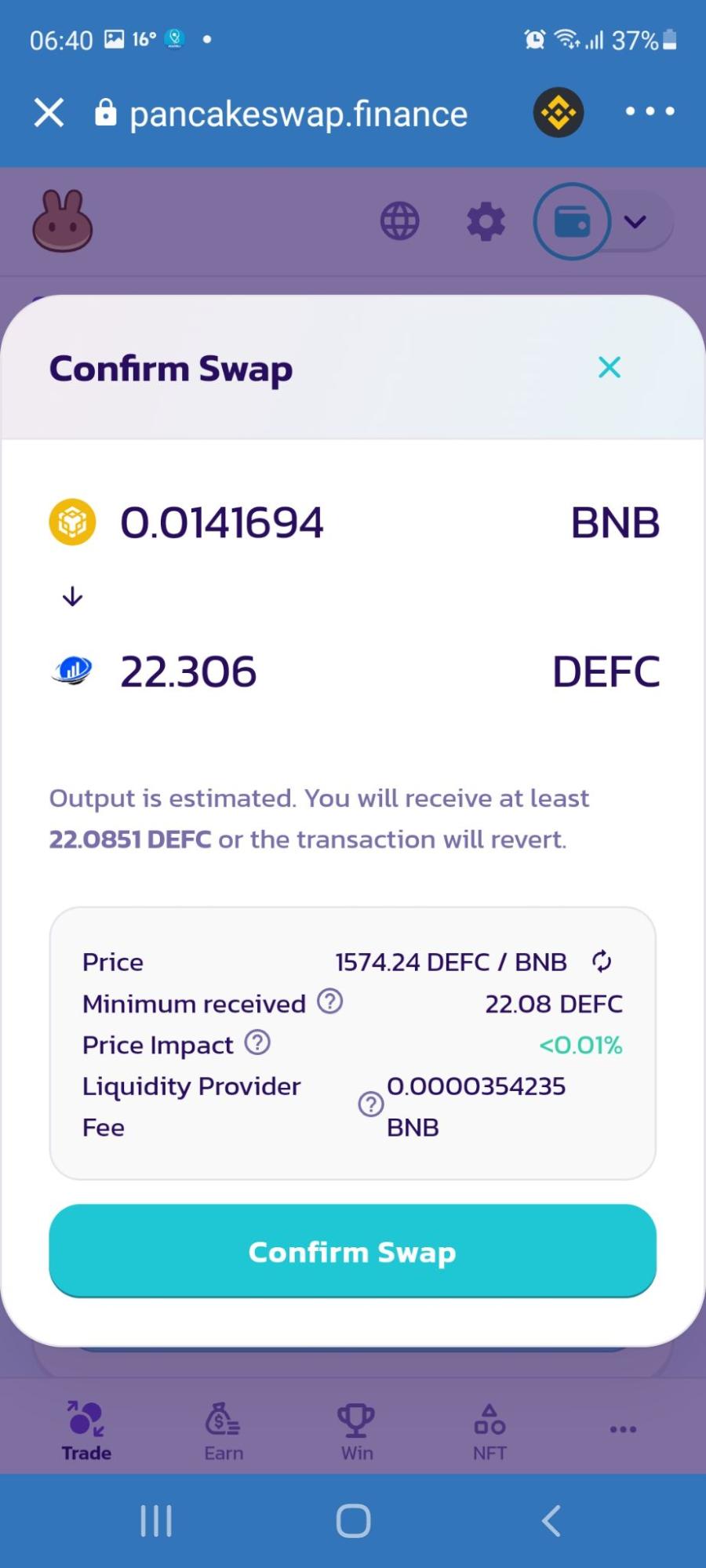 DeFi Swap Guide - How to Use DeFi Swap With Trust Wallet - Deficoins.io